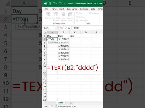 Record a Flexible Excel Macro with Relative References #Excel #automation #macro #relativereferences