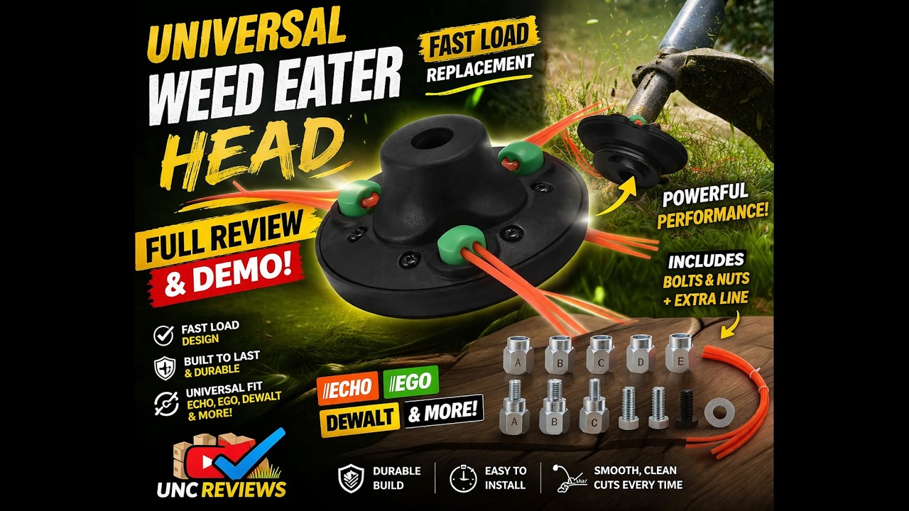 🌿Envanptaz Universal Weed Eater Head Replacement | Full Review & Demo | Fast Load Trimmer Head!