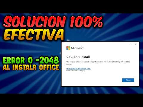 SOLUCION DEFINITIVA AL ERROR 0-2048 DE OFFICE - super fácil
