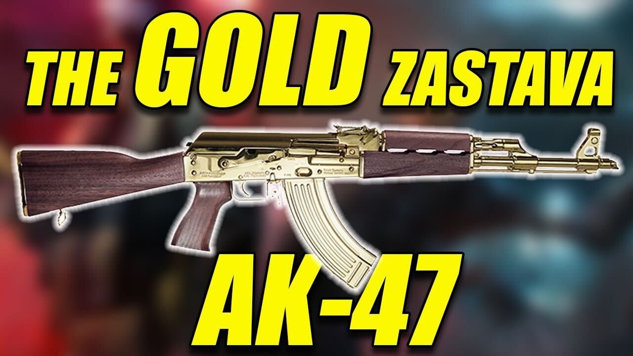 Zastava Arms ZPAP 7.62x39mm Gold Plated AK-47 Rifle ZR7762WMGL