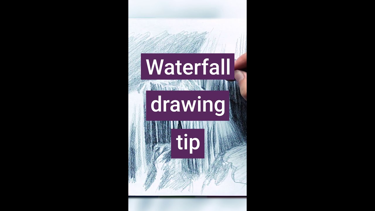 Waterfall drawing tip 2 #shorts