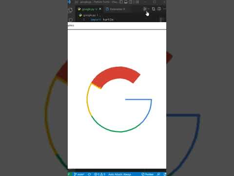 Draw Google Logo In Python Turtle ๐ข | Python Tutorial | Python Programming Project #shorts #python