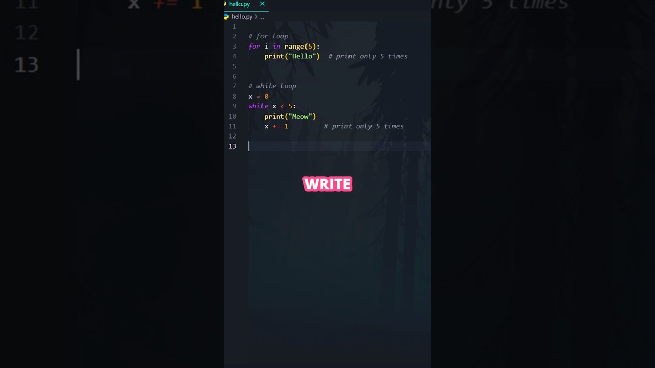 Loop concept in python