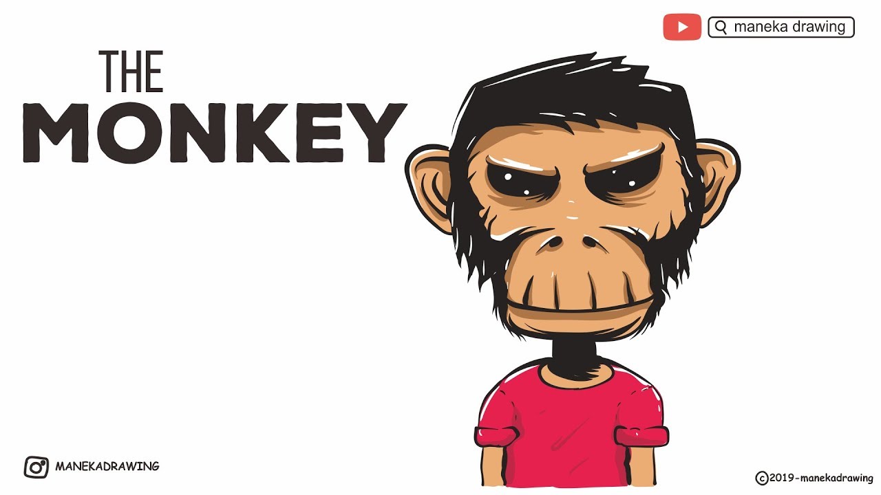 The Monkey Speed Drawing in Adobe Illustrator