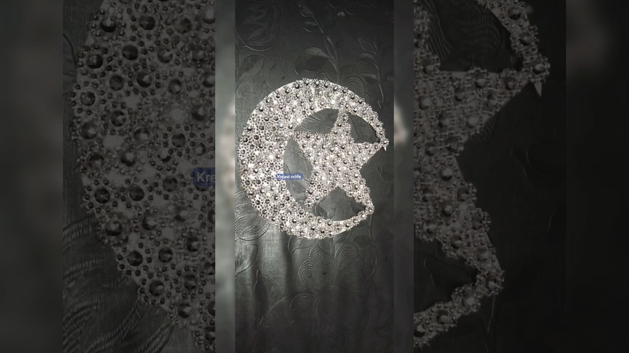 #diy from cardboard/memanfaatkan kardus menjadi hiasan dinding bulan & bintang #homemade #cardboard