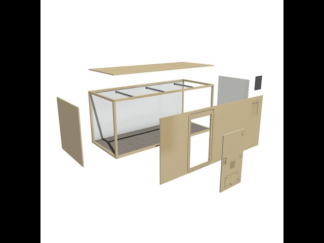 20ft Office Container Version One 3D Model - FlatPyramid