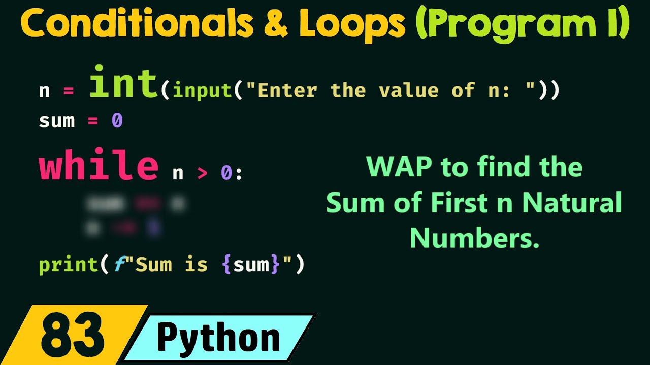 Conditionals and Loops - Program 1
