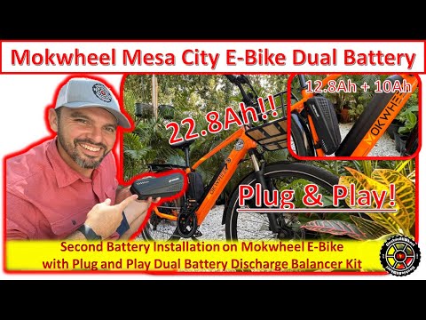 Mokwheel | Mesa City | Plug & Play Dual Battery Balancer Kit Install Two Batteries on Electric Bike