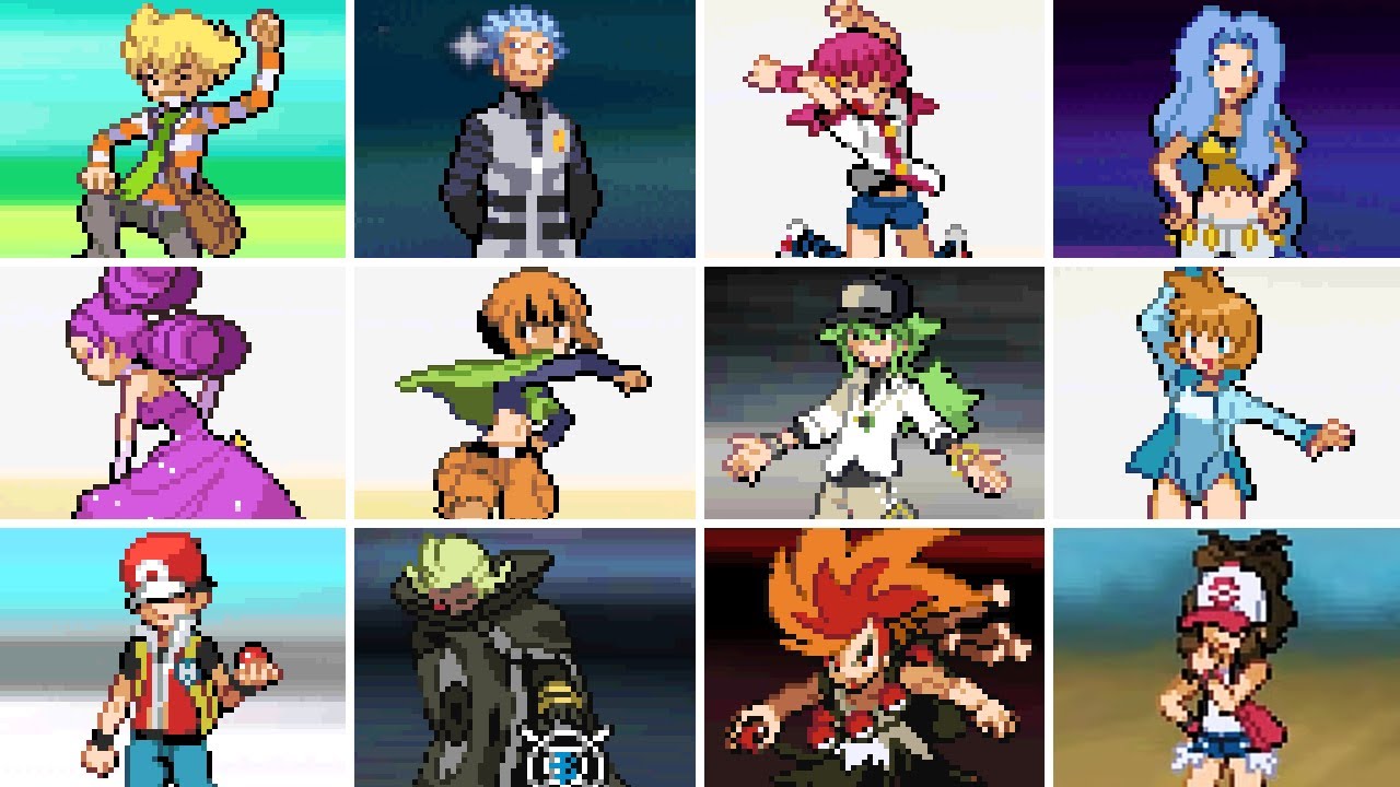 Pokémon Games - Every Important Trainer Sprite Animations