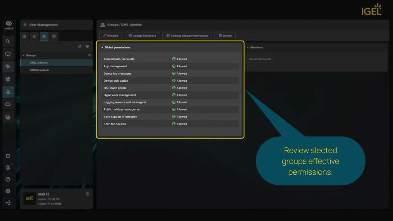 IGEL UMS Web Console Users Page Walkthrough | Dashboard Components Explained