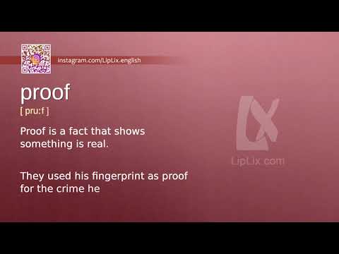 Proof : B2 level english vocabulary lesson, www.LipLix.com
