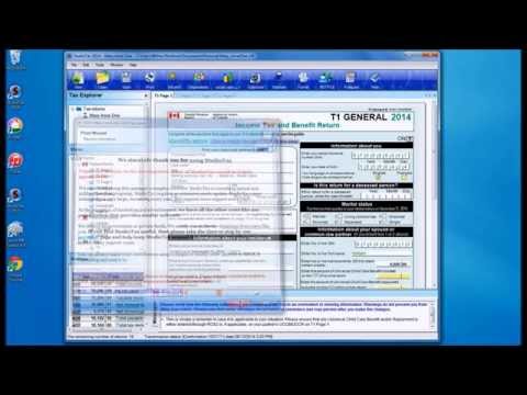 Tutorial of filing a return using StudioTax and Netfile