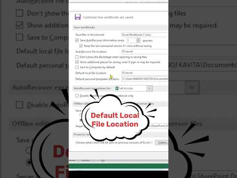 How to Set Default File Save Location in Excel (Quick Tutorial)