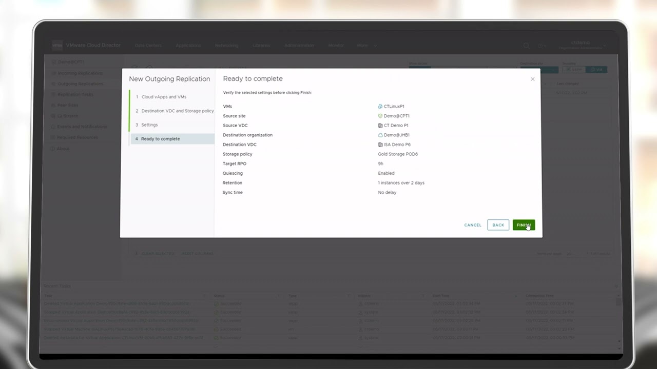 Silicon Sky's VMware Cloud Director Availability Demo