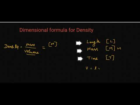 Dimension formula for Density #dimensions #dimensionformula #dimension #cbseclass11 #neetphysics