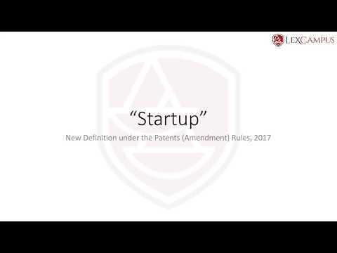 Startup: Patents (Amendments) Rule, 2017