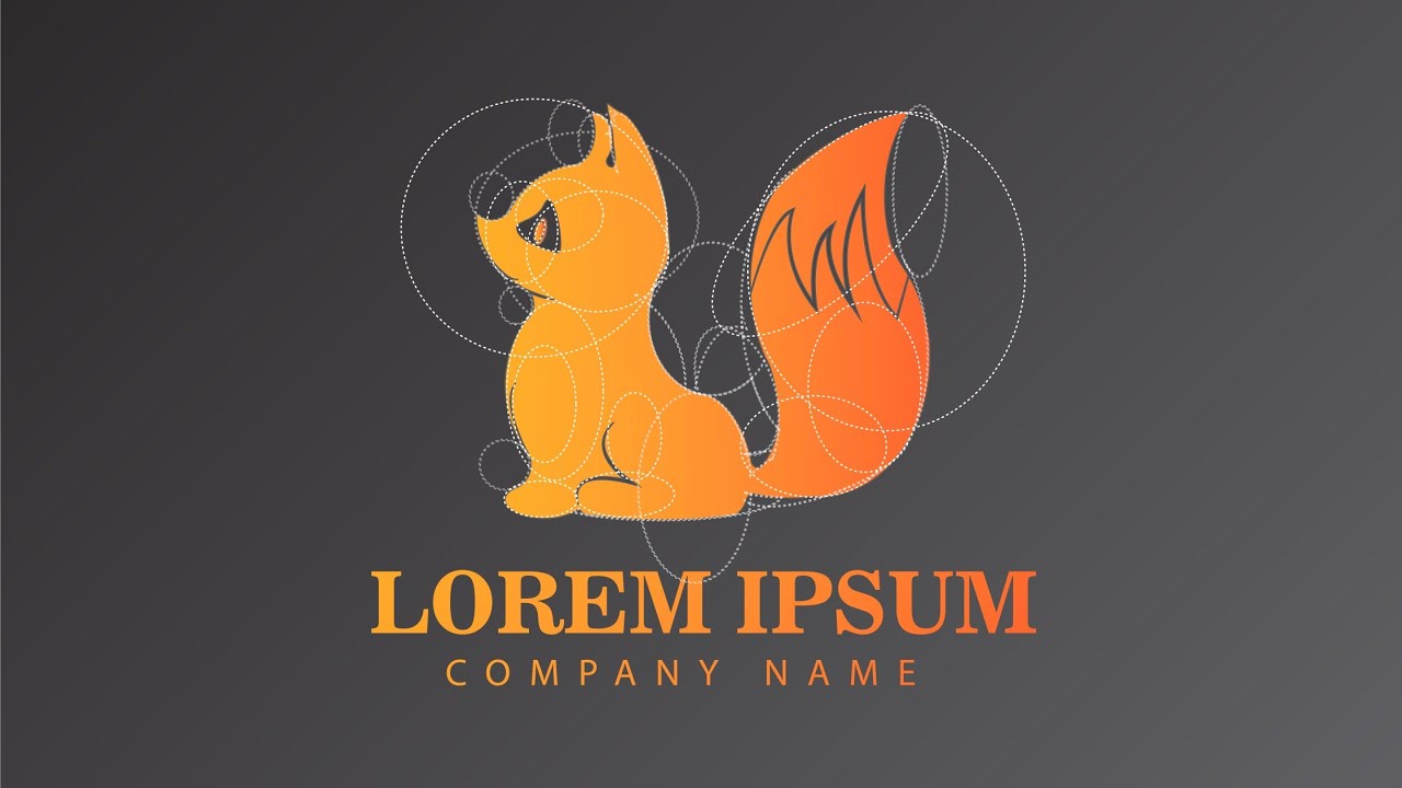 Golden ratio - Fox logo design  | illustrator 2021