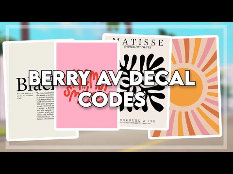 ♡ Berry Avenue Decal Codes | VOICE Roblox Video ♡