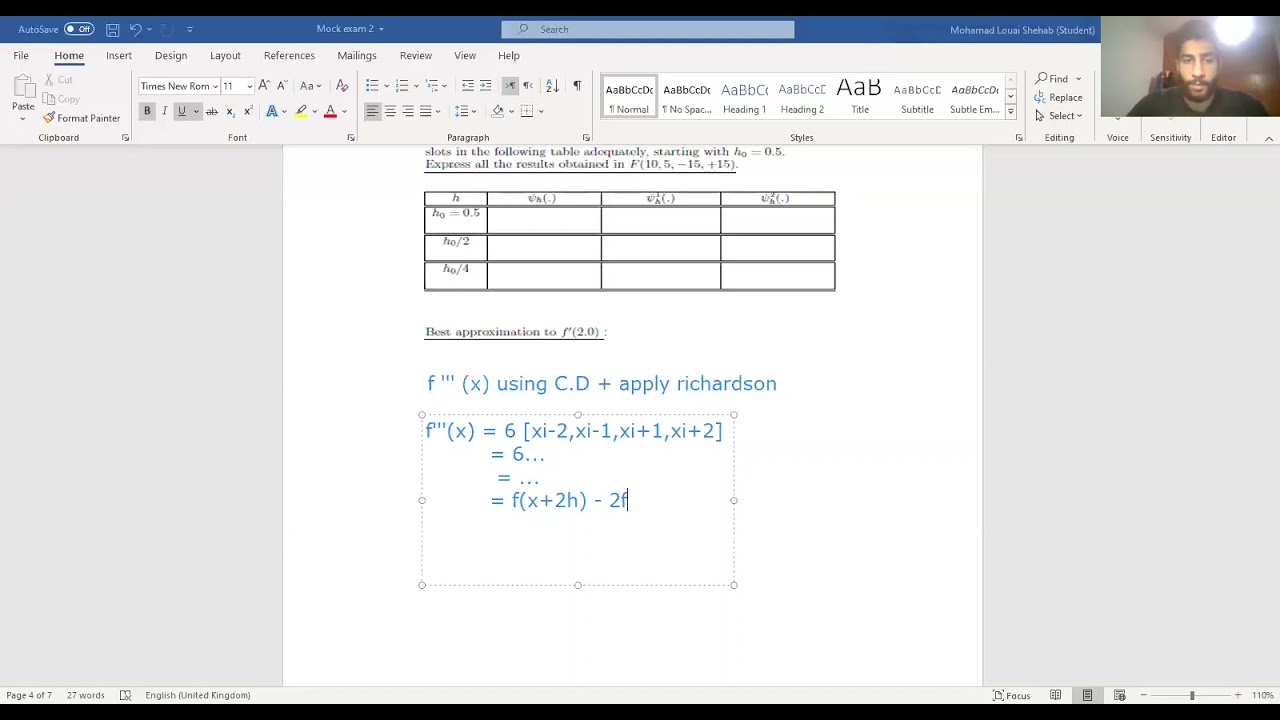 MATH 251 - Mock Exam 2 - Part 1