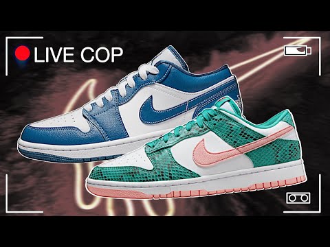 LIVE COP NIKE DUNK LOW BLEACHED CORAL & JORDAN 1 LOW MARINA BLUE