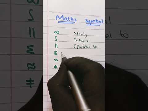 Maths symbols #infinity #integral #parallel #sumof #approximate #equality