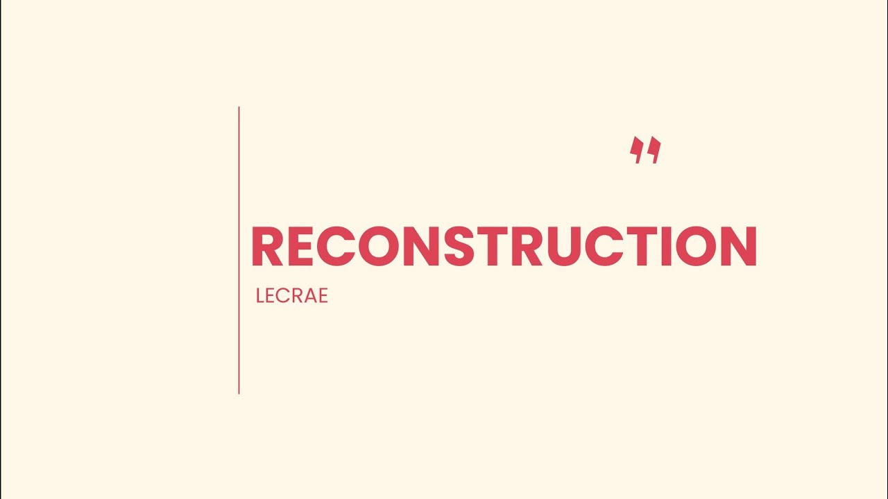 Lecrae - Reconstruction (Lyrics)