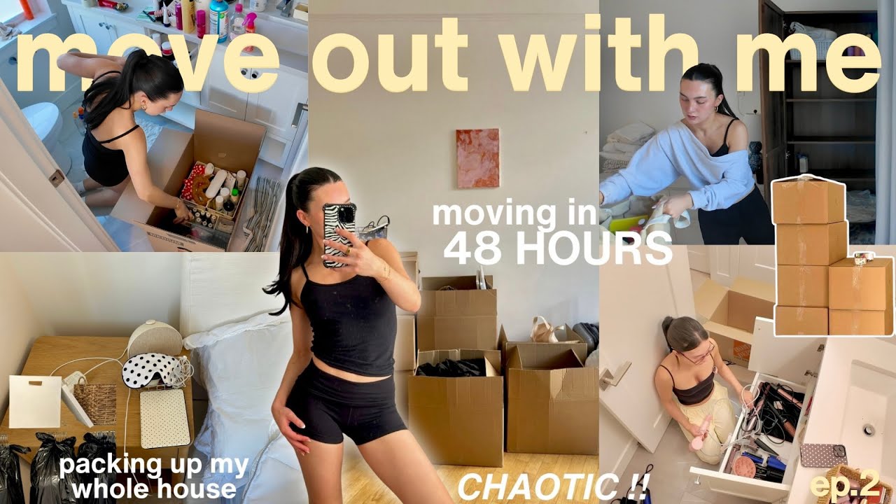 MOVE OUT WITH ME !! packing my entire house in 48 HOURS *chaotic*