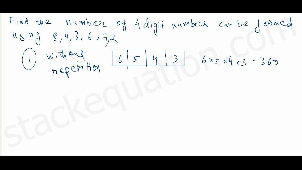How many 4 digit numbers can be formed?