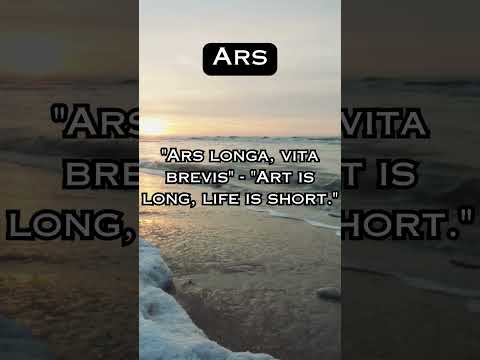 The Latin word Ars