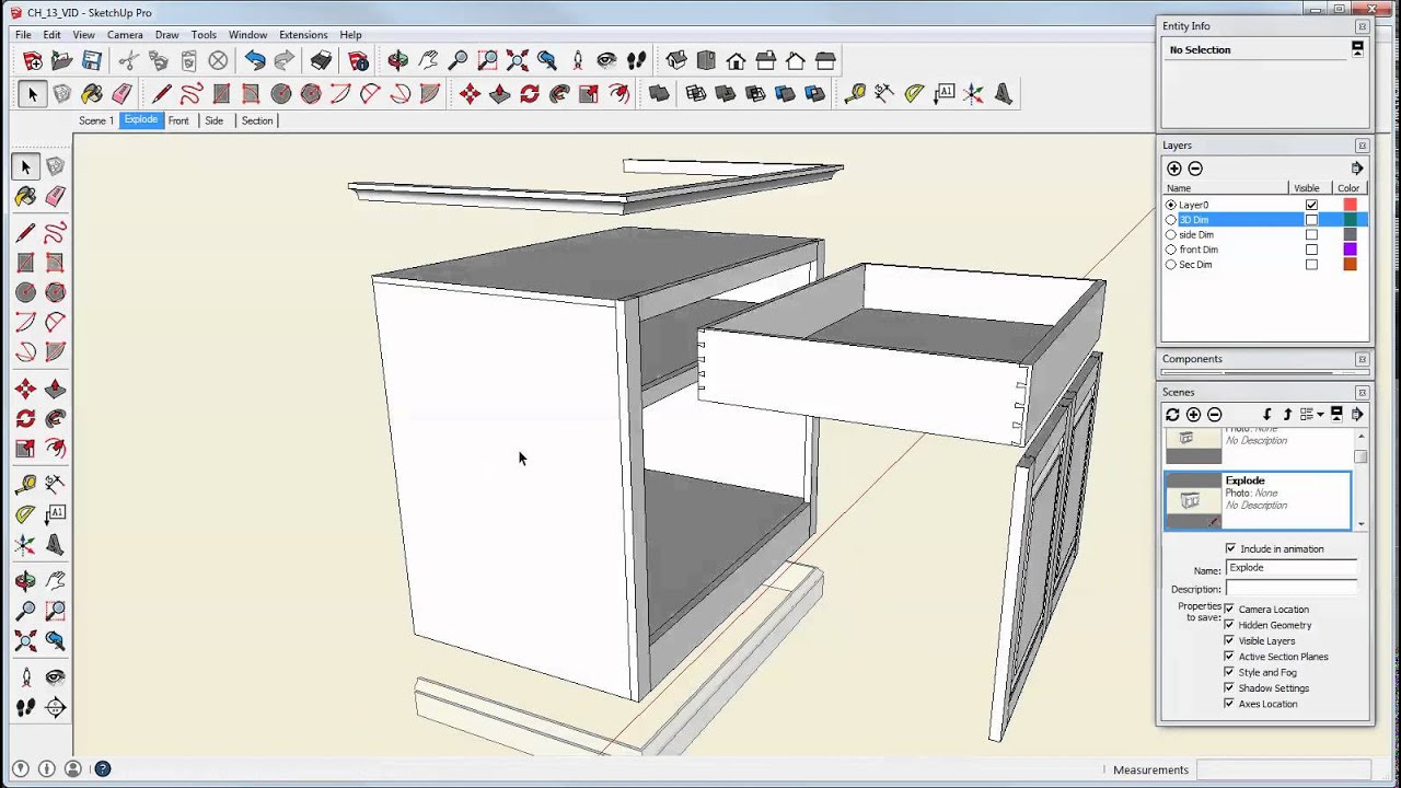Make An Exploded View in SketchUp