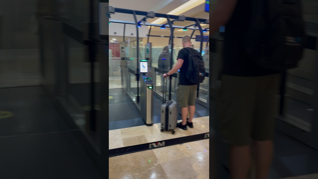 Passport control mantrap: Cancun airport MX.  is this new??