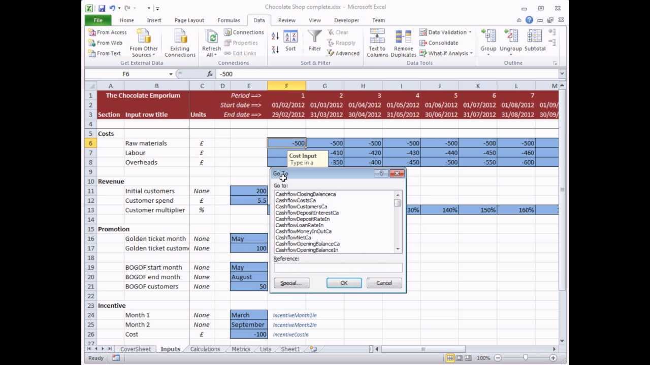 Microsoft Excel - Data Validation