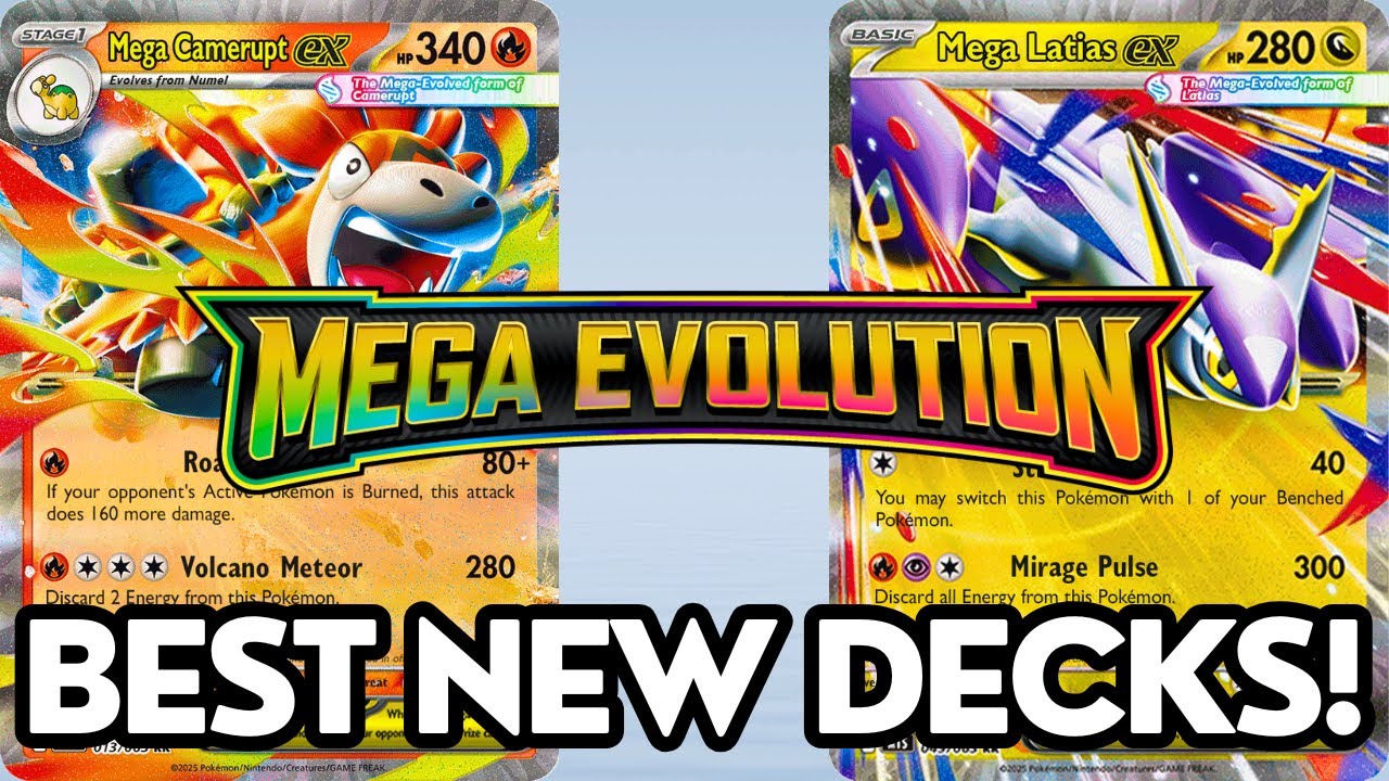 Top 6 Best New Mega Evolution Decks (w/ PTCGL Lists!)