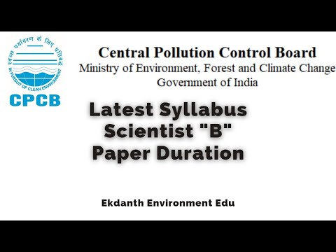 CPCB Scientist B Recruitment|CPCB Scientist B Latest Syllabus|CPCB Scientist B Preparation