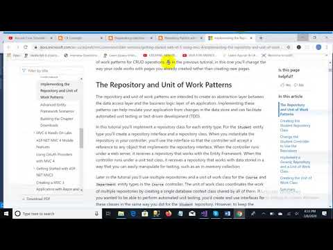 Repository Pattern in Asp.net Core | Constructor Dependency Injection C# | Code First Approach in EF