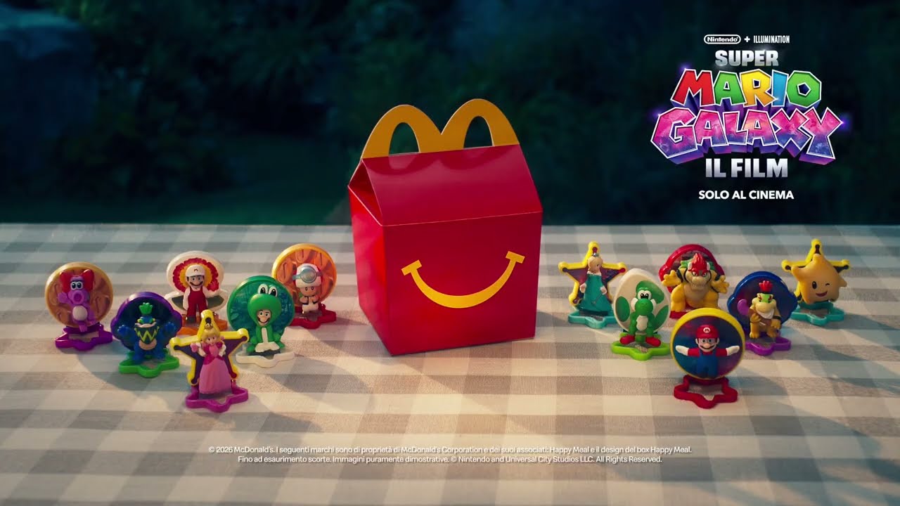 With Super Mario Galaxy – The Movie, you can experience space adventures. In every Happy Meal®.