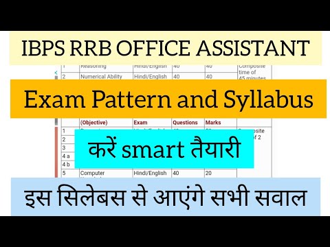 IBPS RRB OFFICE ASSISTANT EXAM PATTERN AND SYLLABUS latest pattern 2021 Exam