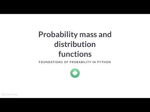 Python Tutorial : Probability mass and distribution functions