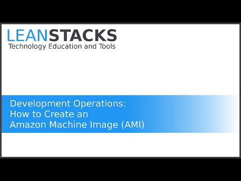 Creating an AWS EC2 Amazon Machine Image (AMI)