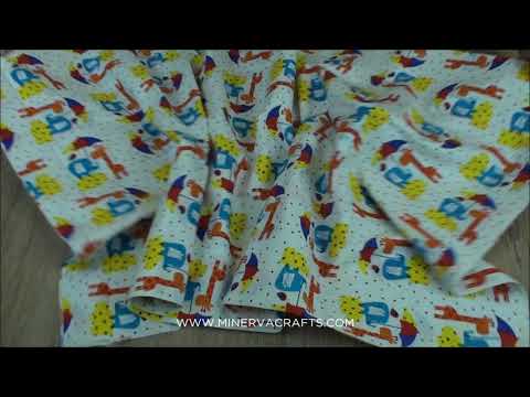 Cute Animals Print Cotton Poplin Fabric