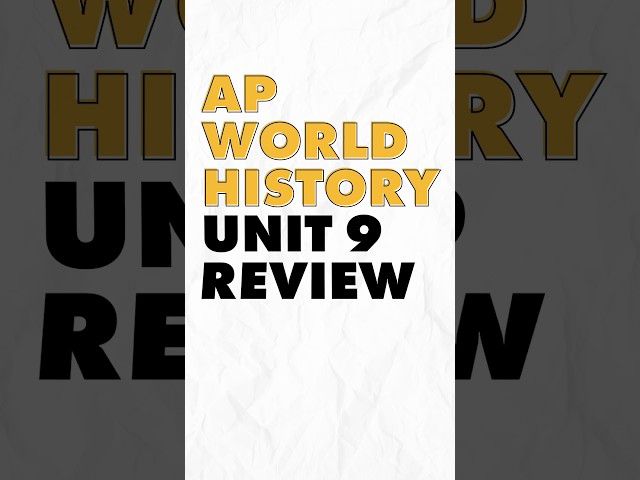 Understanding AP World History Unit 9: Globalization in the 20th ...