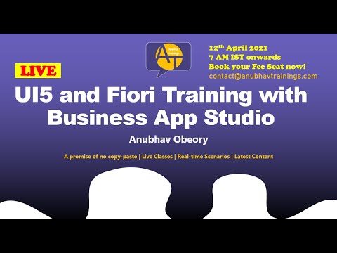 Learn SAP UI5 and Fiori Development Training with OData on Business Application Studio and ...