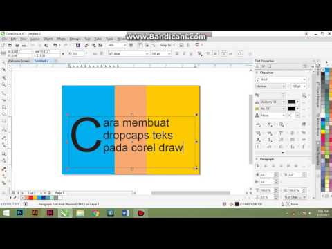 Cara membuat drop caps pada teks di corel draw | Nafi Grafis