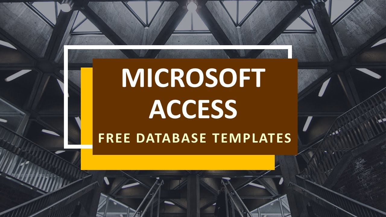 Microsoft Access Free  Database Templates