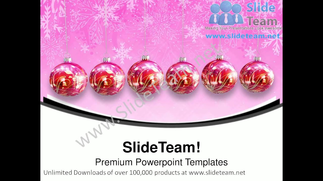 Hanging Christmas Ornaments Decorations PowerPoint Templates PPT Backgrounds  1112 Slides Backgrounds