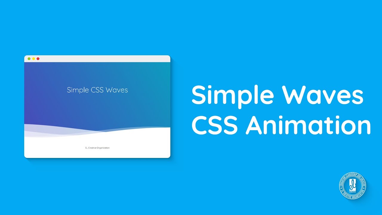 Simple CSS Waves Animation only with HTML & CSS - Live Coding | EL Creative Media