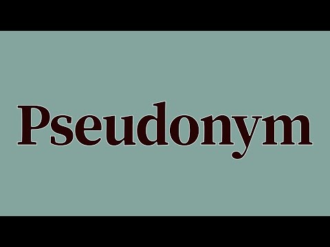 Pseudonym Meaning and Definition