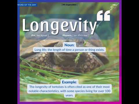 Longevity (Word of the Day) 🔖📖 | @inspiredible.mindset | #shorts #ytshorts #trending #dictionary #words