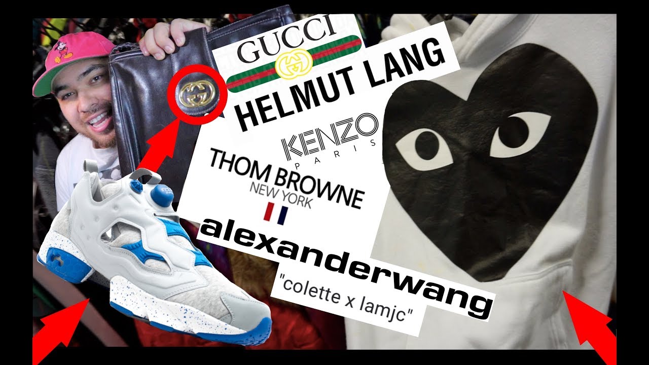 I FOUND GUCCI!HELMUT LANG! ALEXANDER WANG! Trip to the Thrift #367