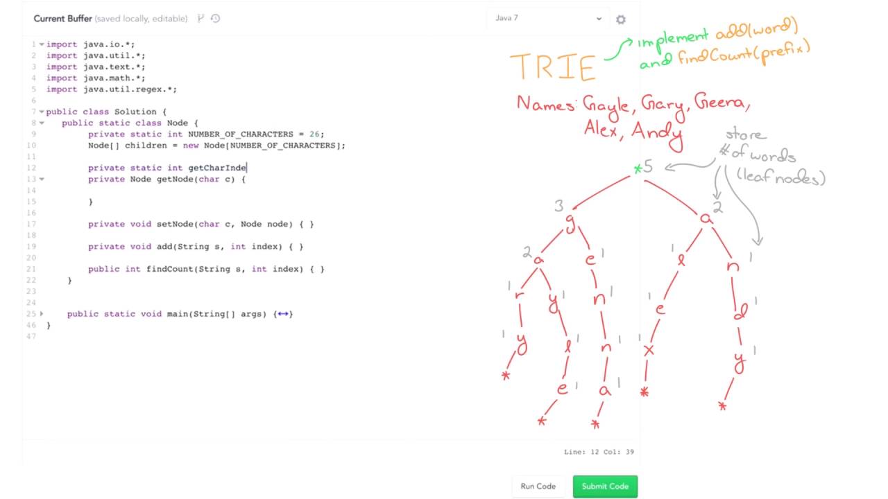 Data Structures: Solve 'Contacts' Using Tries